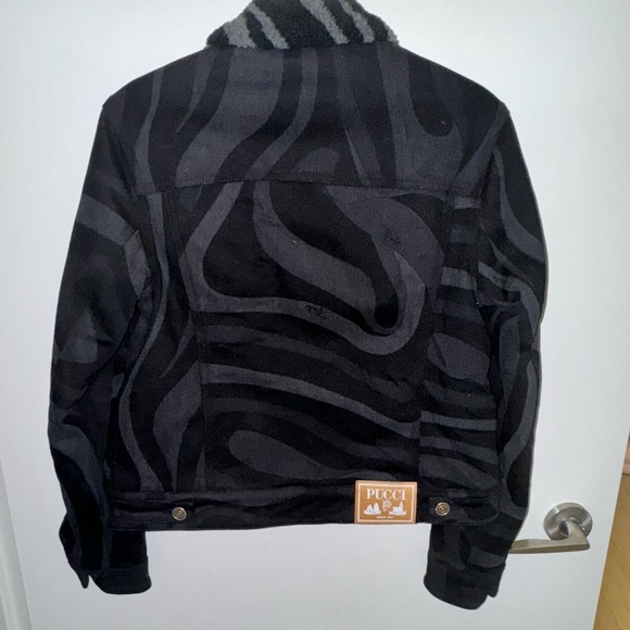 Emilio Pucci | Jackets & Coats | Pucci Marmo Print Denim Jacket Size 42 ...